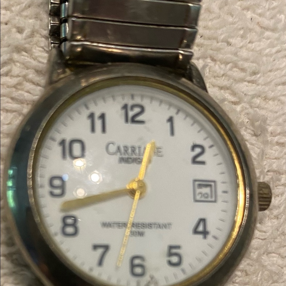 Vintage Timex Carriage Indigo Watch Women’s Gold Silv… - Gem